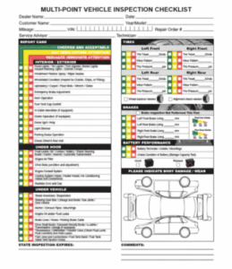 Multi-Point Vehicle Inspection Checklist - TURBO & DIESEL AUTOMOTIVE